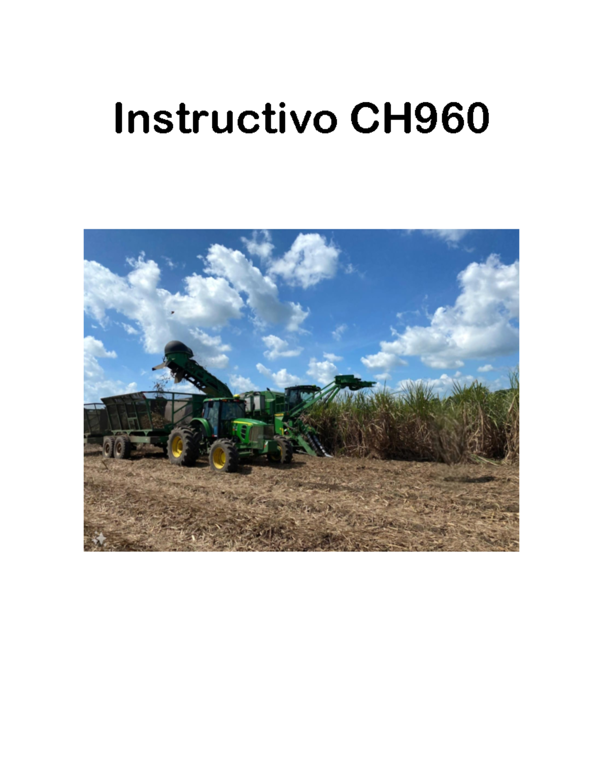 Instructivo CH960: Mantenimiento y Reparación de Cosechadoras - Studocu