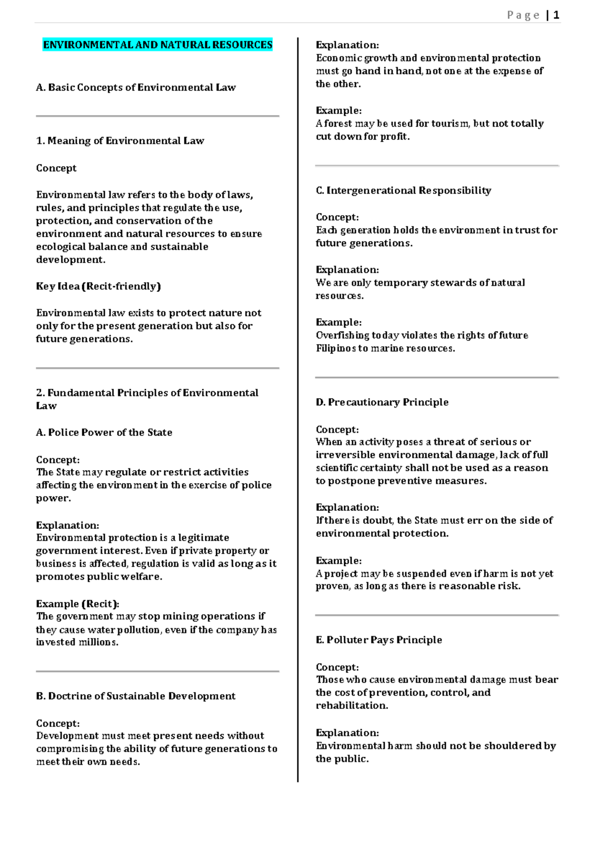 Environmental Law Concepts and Principles: A Comprehensive Overview ...