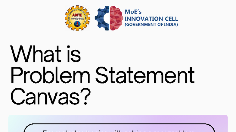 What is problem statement canvas - Every startup begins with solving a ...