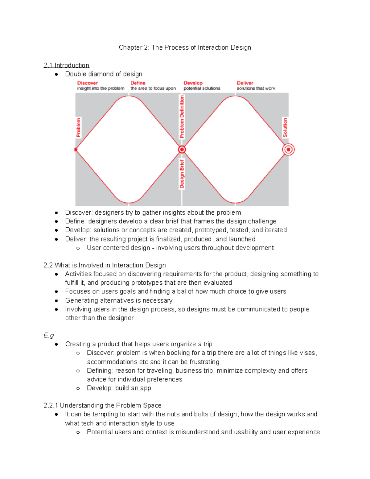 Chapter 2 Textbook Notes - Chapter 2: The Process of Interaction Design ...