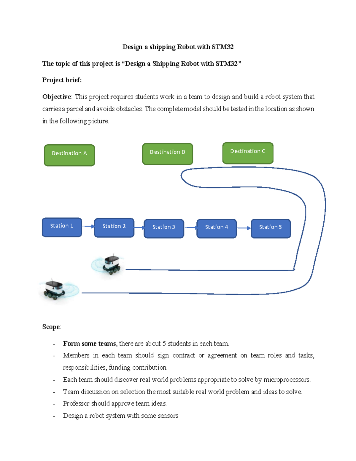 STM32 Shipping Robot Design Project Overview - Studocu