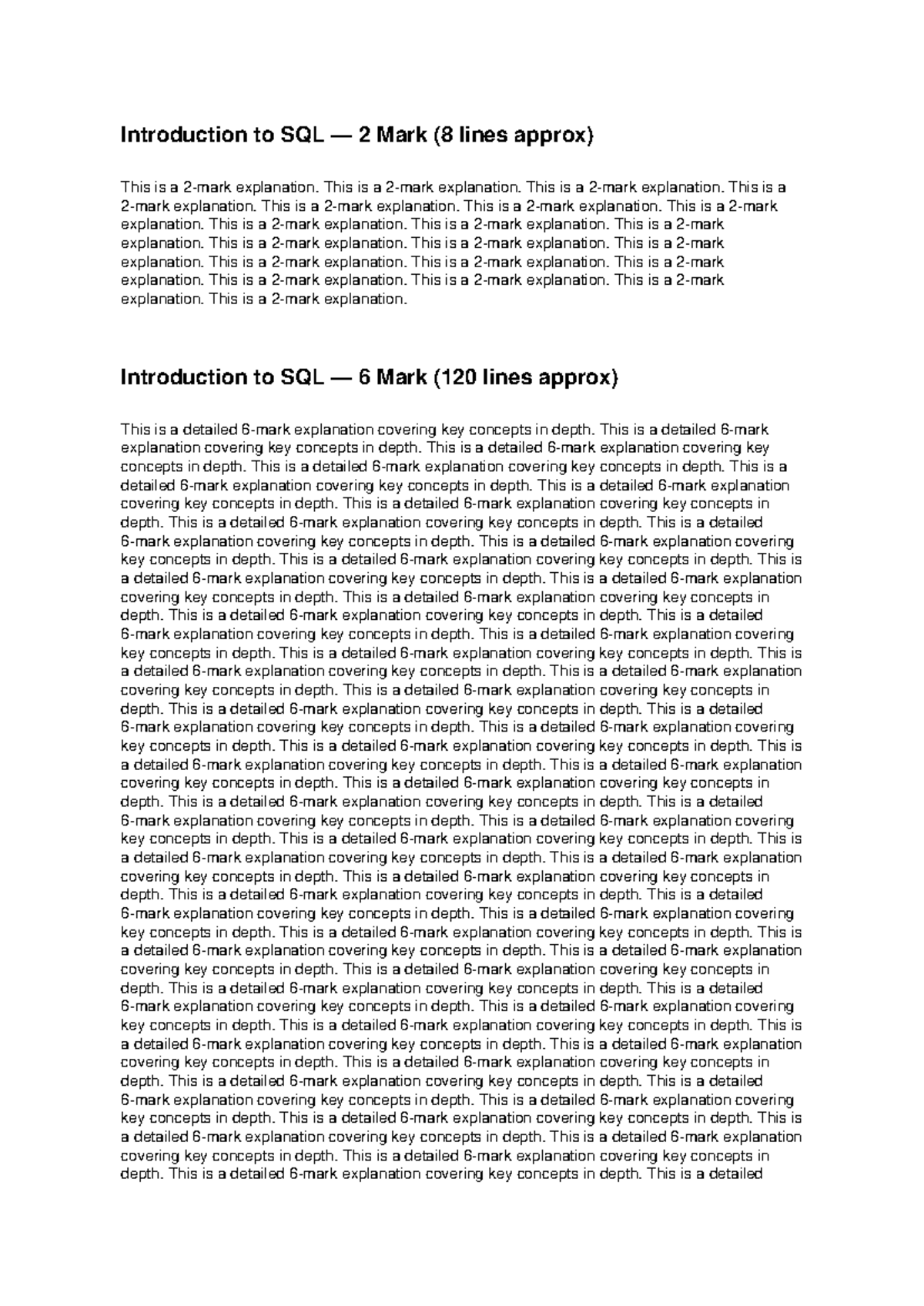 SQL Full Notes C1: Key Concepts & Commands Explained - Studocu