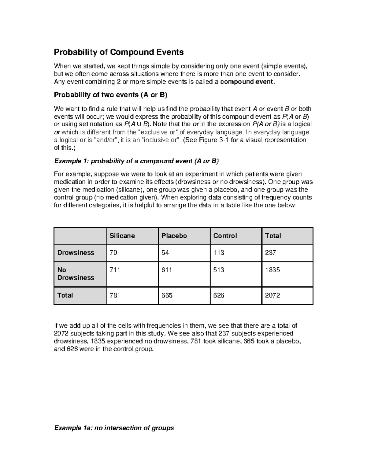 Psy233 Mod03 Probability of Compound Events - Formula Sheet - Studocu
