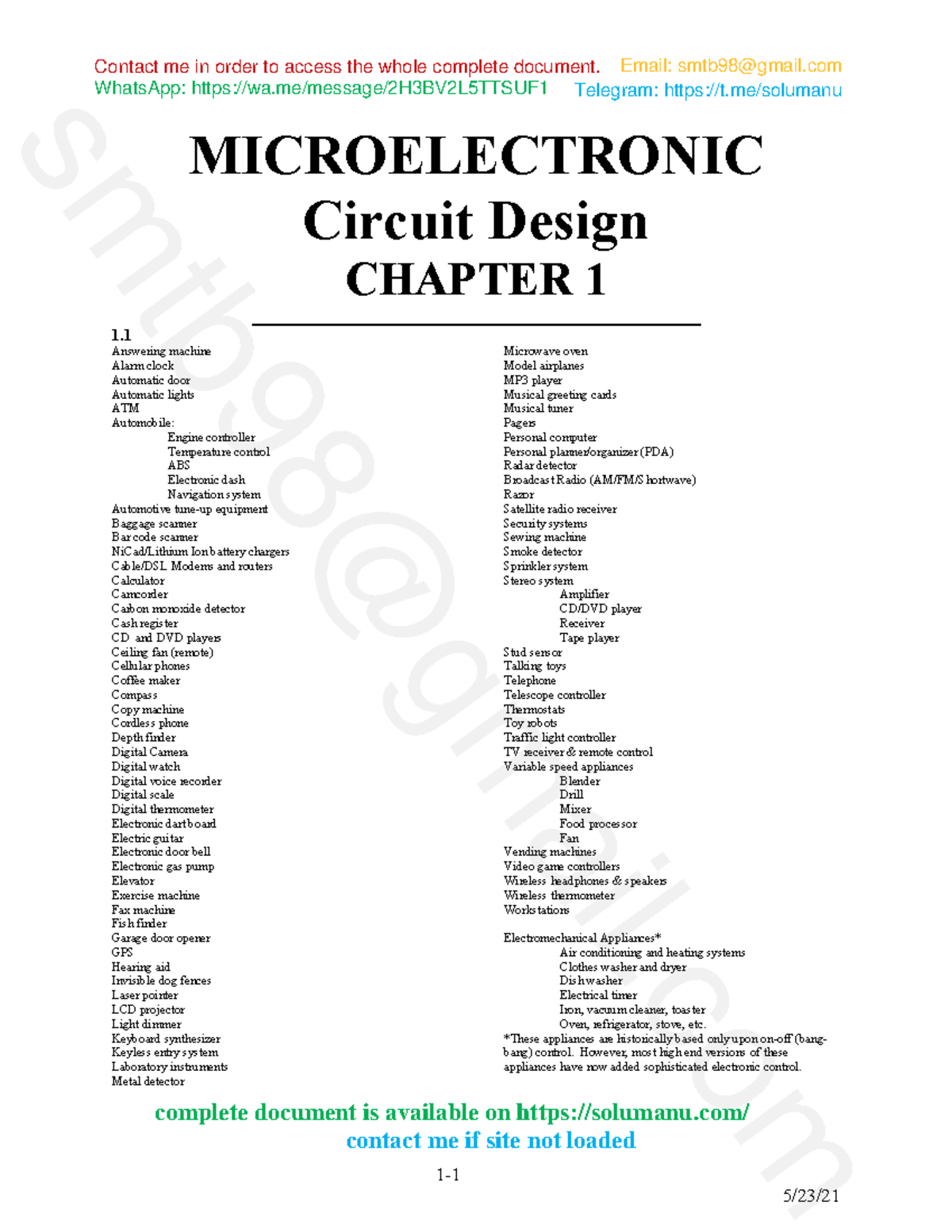 Microelectronic Circuit Design Solutions Manual (6th Ed) by Jaeger & Blalock - Studocu