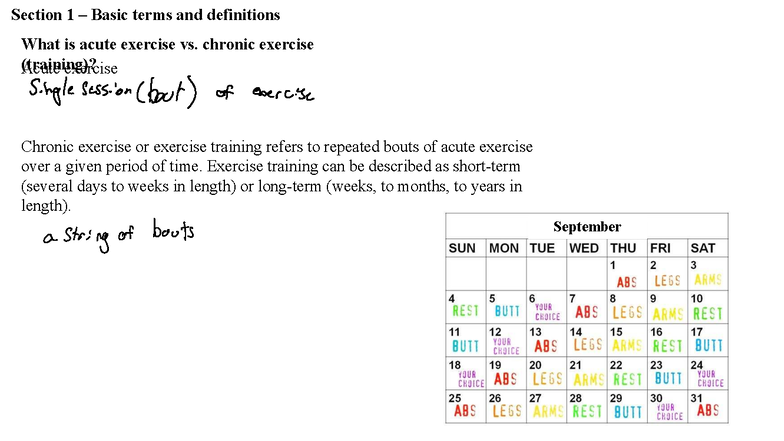 KIN 202 Module 1: Acute vs. Chronic Exercise Definitions and Types ...