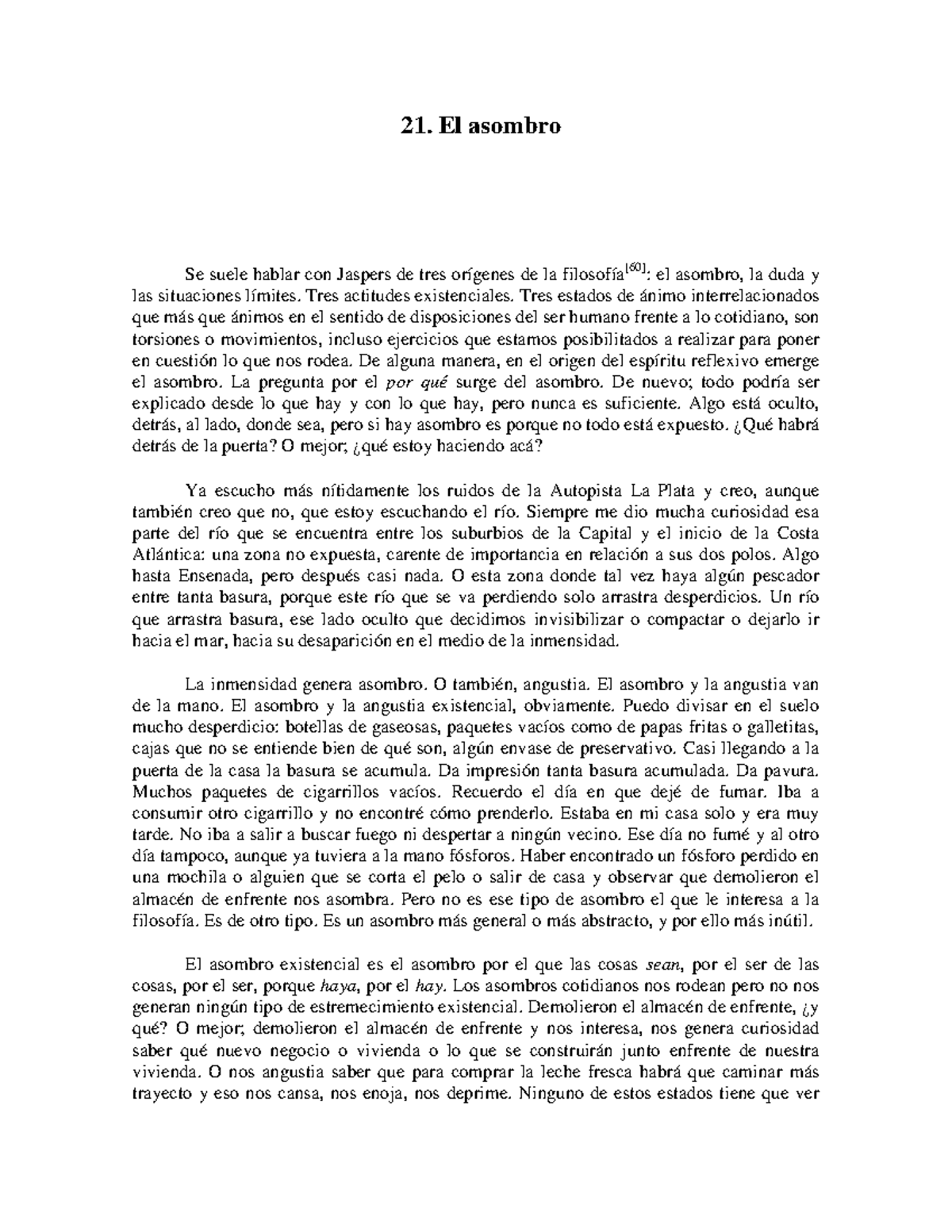 21. El Asombro y la Angustia Existencial: Reflexiones Filosóficas (FILO ...