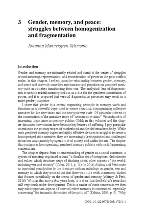Trauma, Gender Identity, and Sexuality: A Gendered Analysis of ...