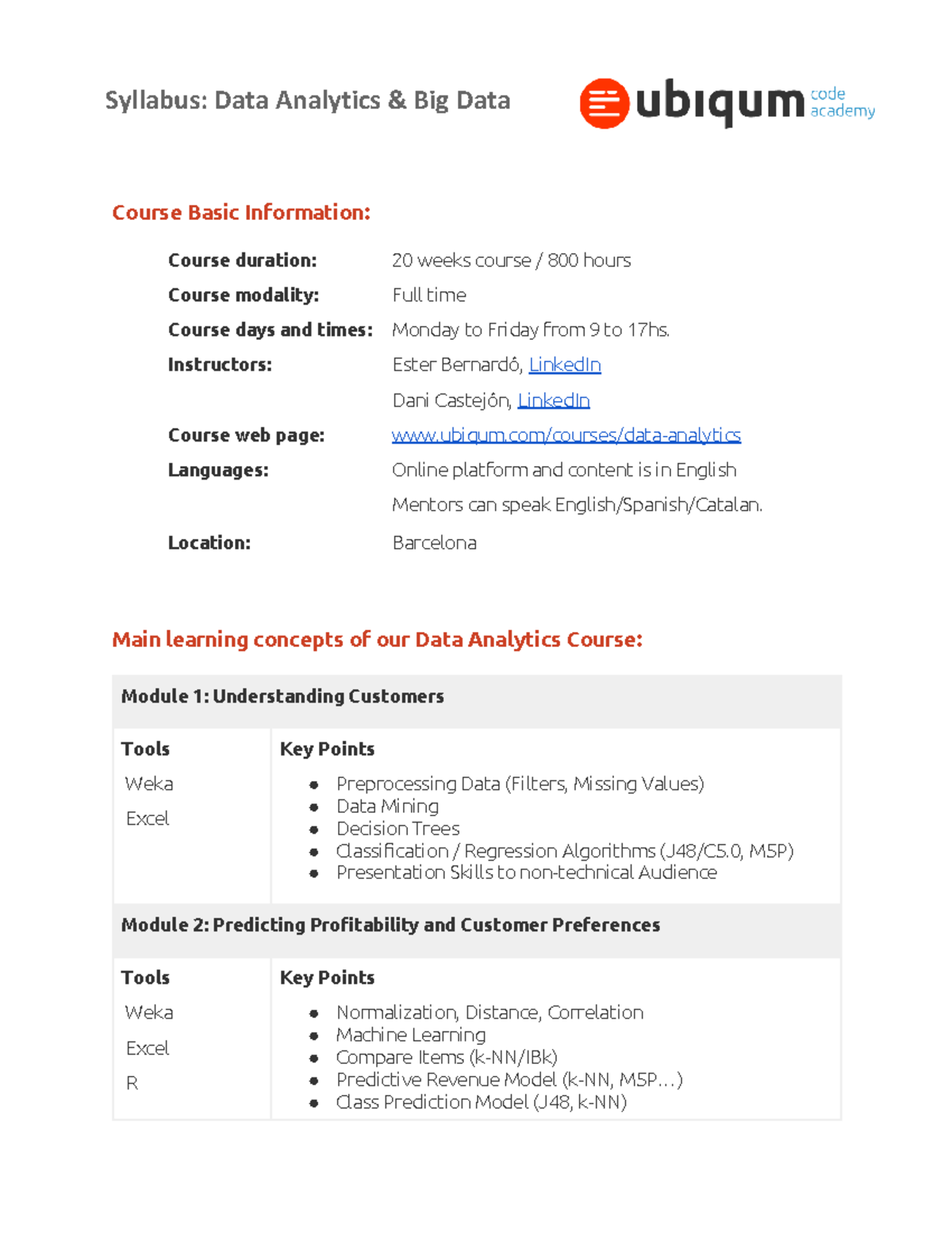 Data Analytics Course Overview (DA-101): Key Learning Modules and ...