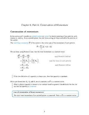 Momentum Conservation - Study Notes & Assignments - Studocu