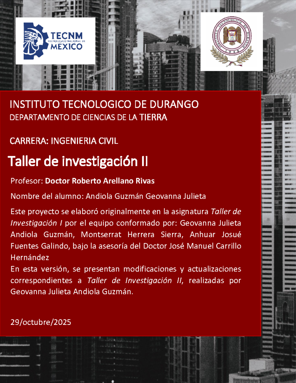 Trabajo Final Taller de Investigación II - Cafetería ITD - Studocu