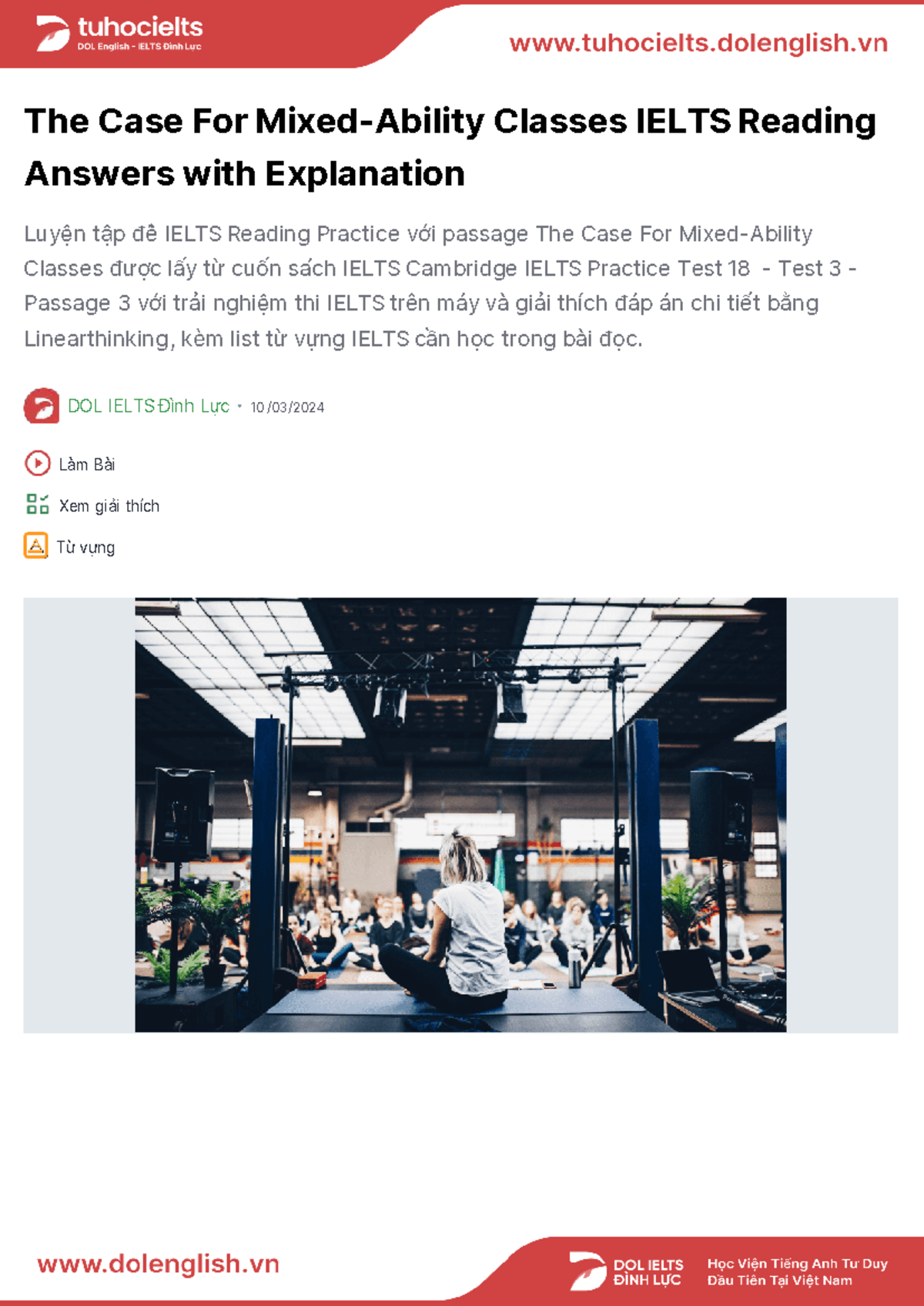 IELTS Reading Practice: The Case for Mixed-Ability Classes with Answers ...