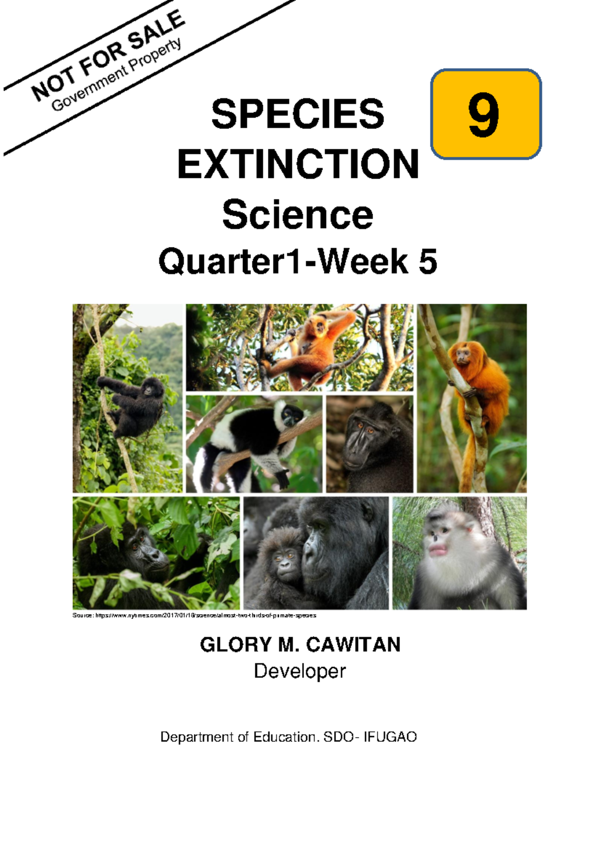 Sci9 Q1 W5: Understanding Species Extinction and Biodiversity - Studocu