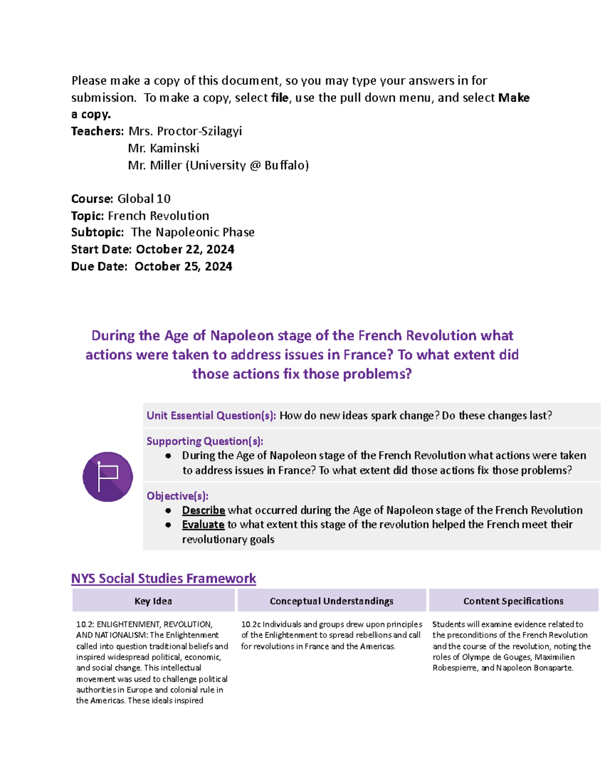 Global 10 Lesson Notes: The Napoleonic Phase in the French Revolution ...