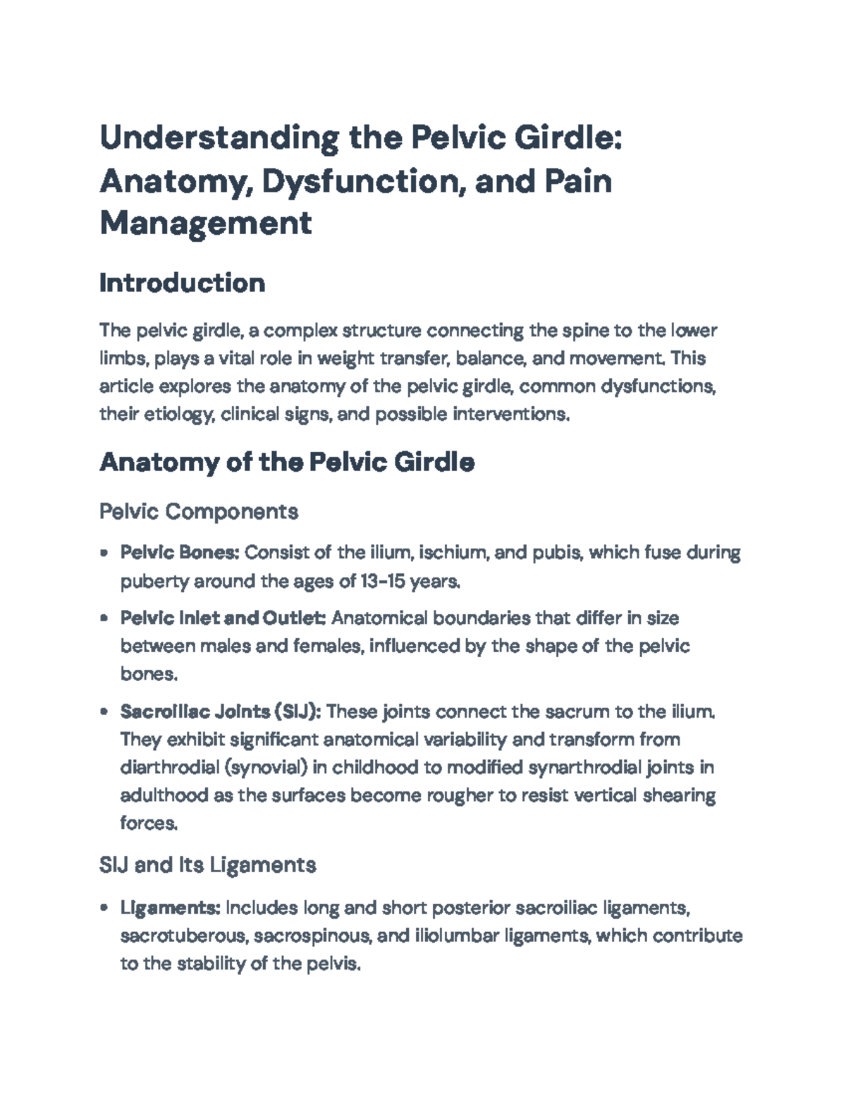 Understanding Pelvic Girdle Anatomy & Dysfunction: Pain Mgmt Insights ...