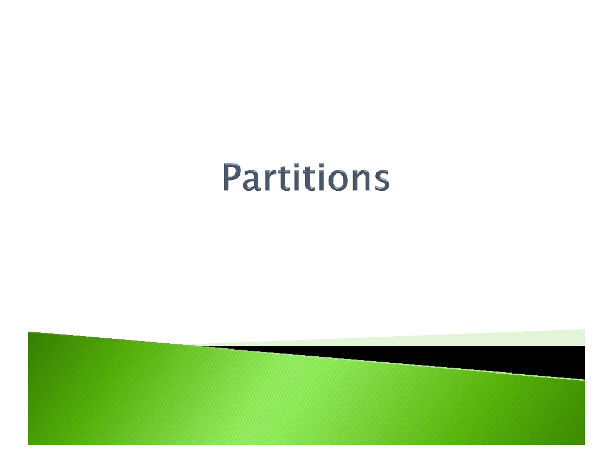 Partition of Sets: Understanding Nonempty Subsets and Representatives ...