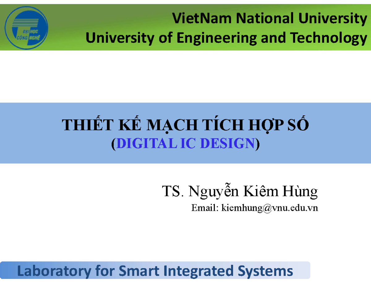 Lecture 4.3: RTL Optimization Techniques in Digital IC Design - Studocu