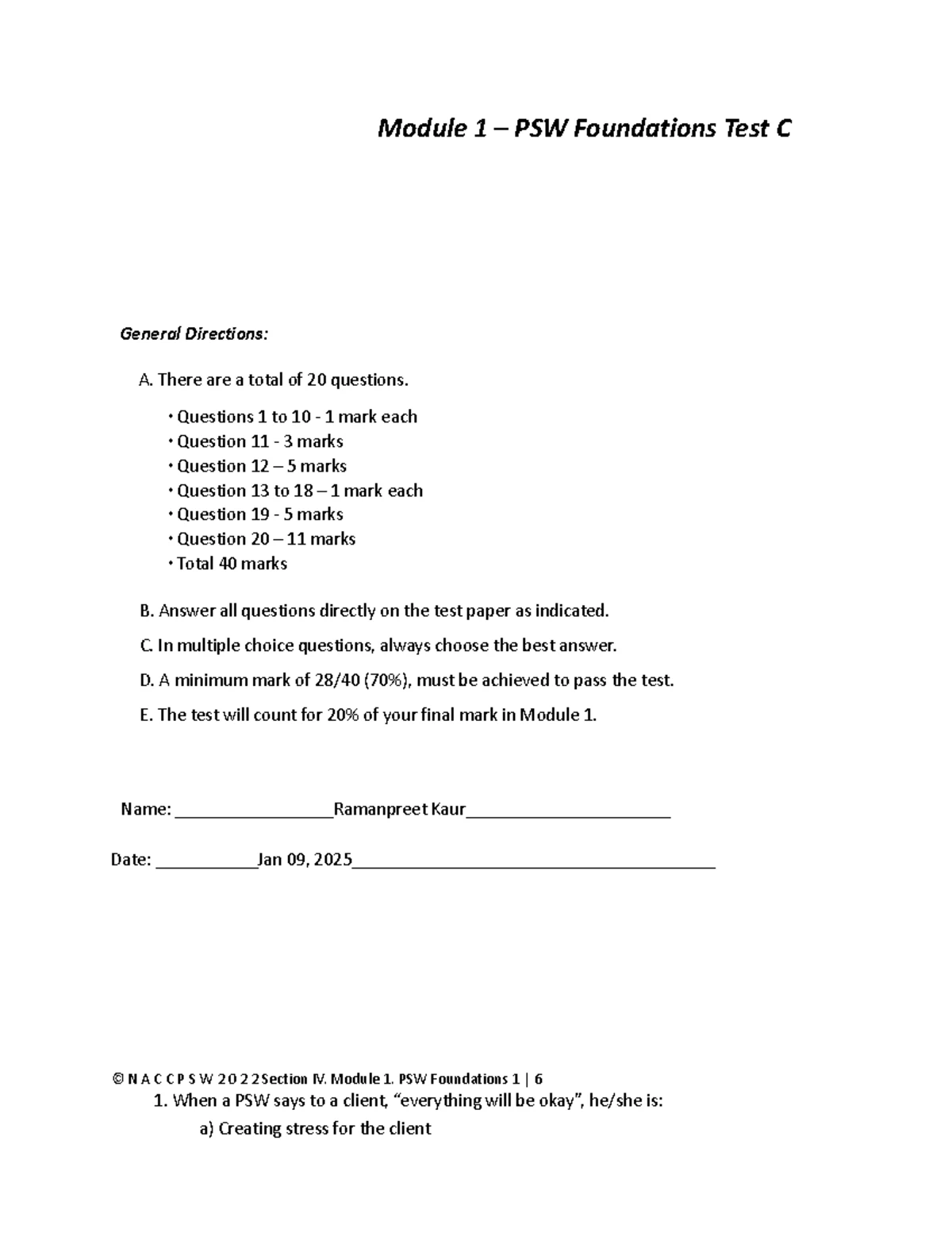 Module 4 – Assisting with Personal Hygiene - Module 4 – Assisting with ...