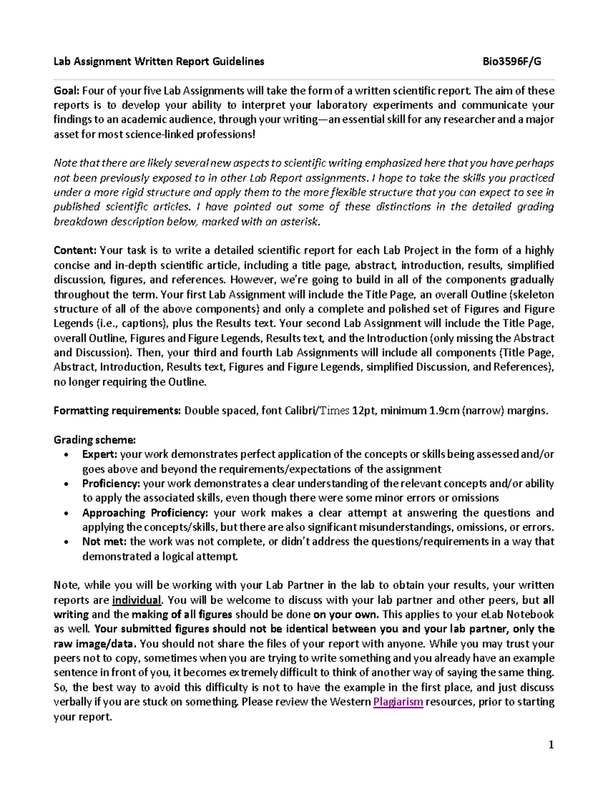 3596 Lab Report Guidelines: Writing Scientific Reports F25 - Studocu