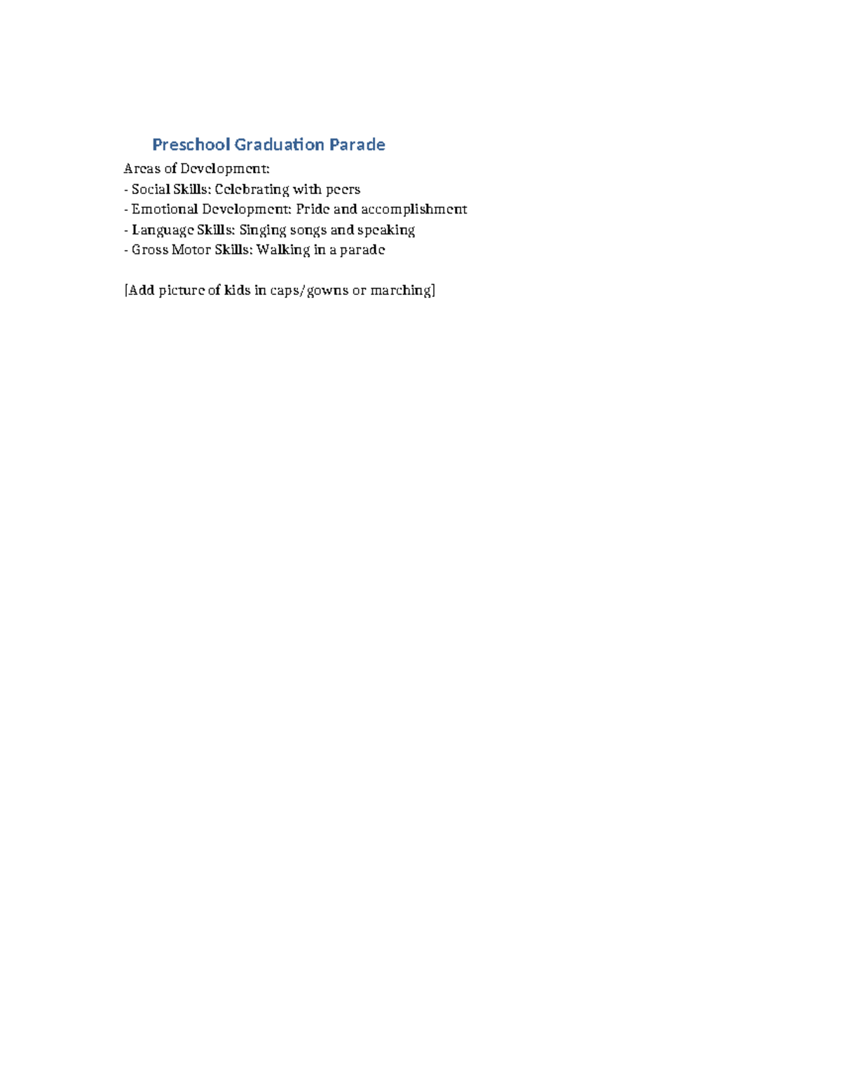 Preschool Activities Overview: Developmental Skills & Fun - Studocu