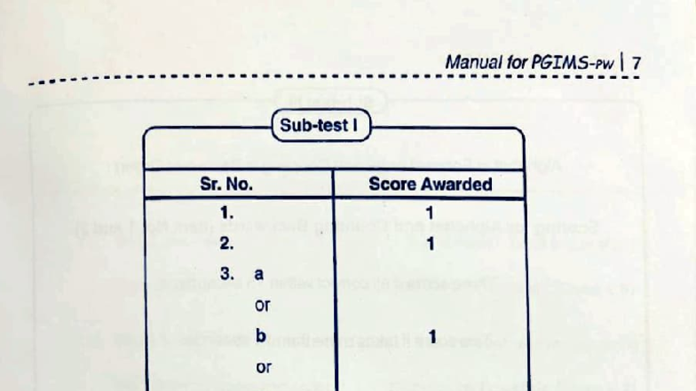 Scoring Manual for I: Alphabet, Counting, and Object Recognition - Studocu