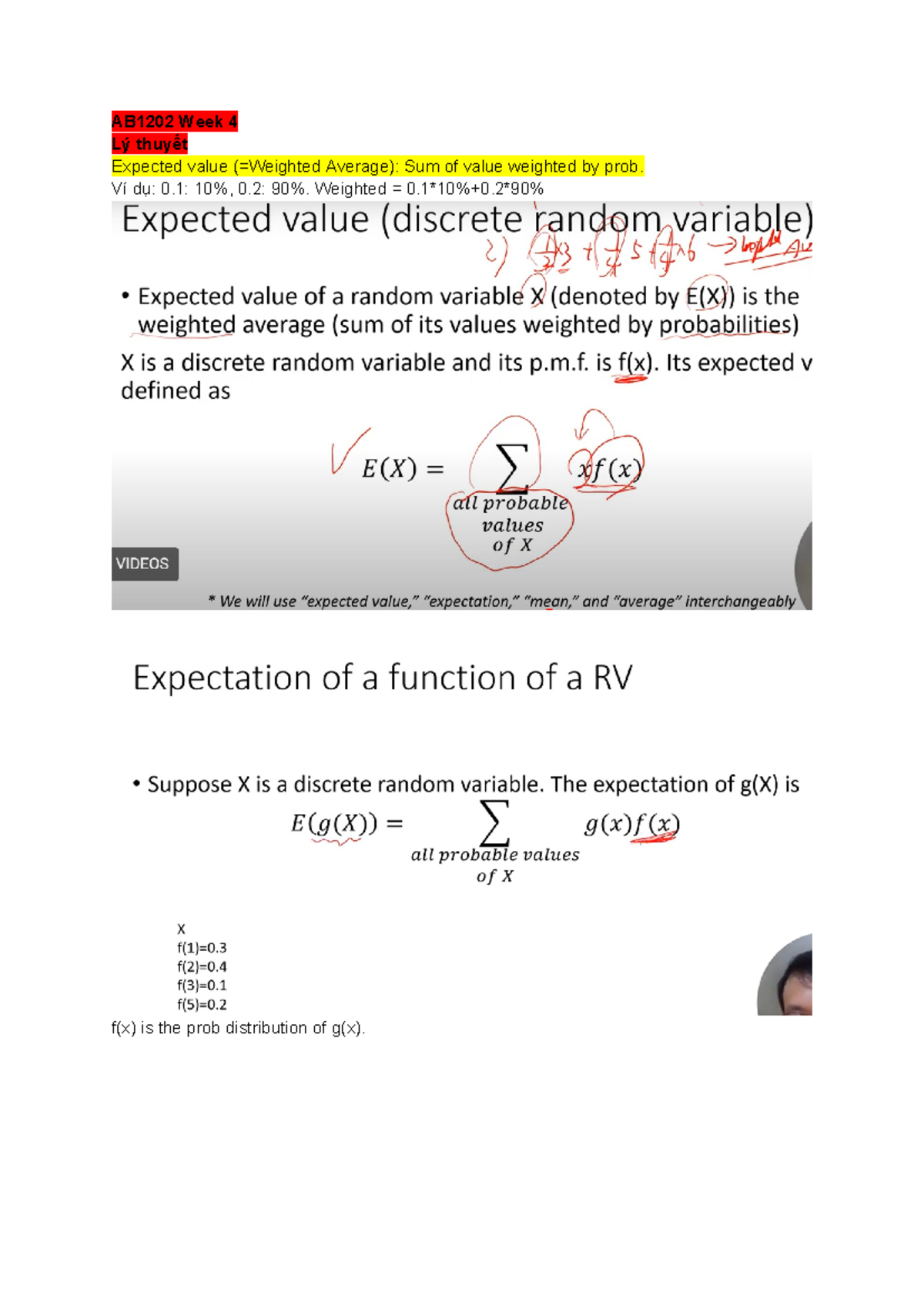 AB1202 WEEK 4 - AB1202 - AB1202 Week 4 Lý thuyết Expected value ...