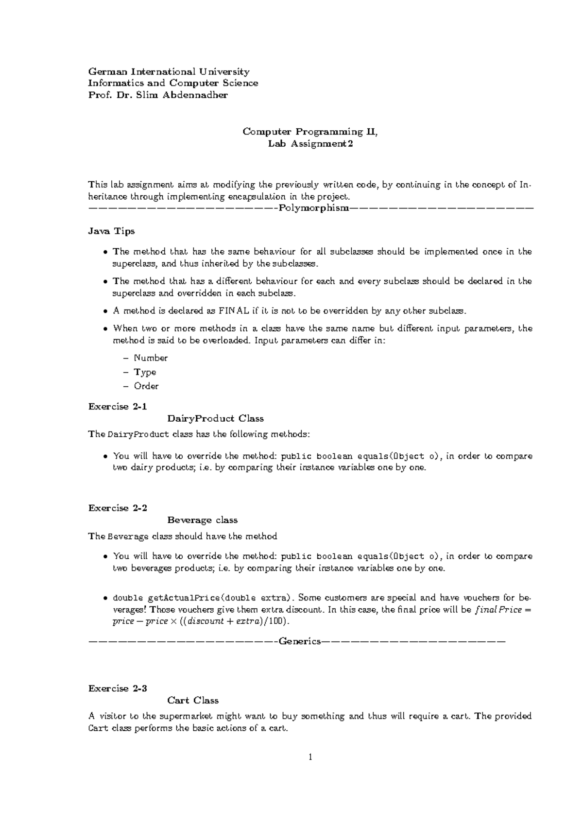 Computer Programming Ii Lab Assignment 2 Inheritance Encapsulation