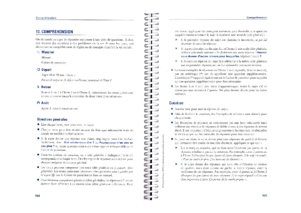 WAIS-IV - Compréhension: Guide d'Évaluation et d'Interprétation - Studocu