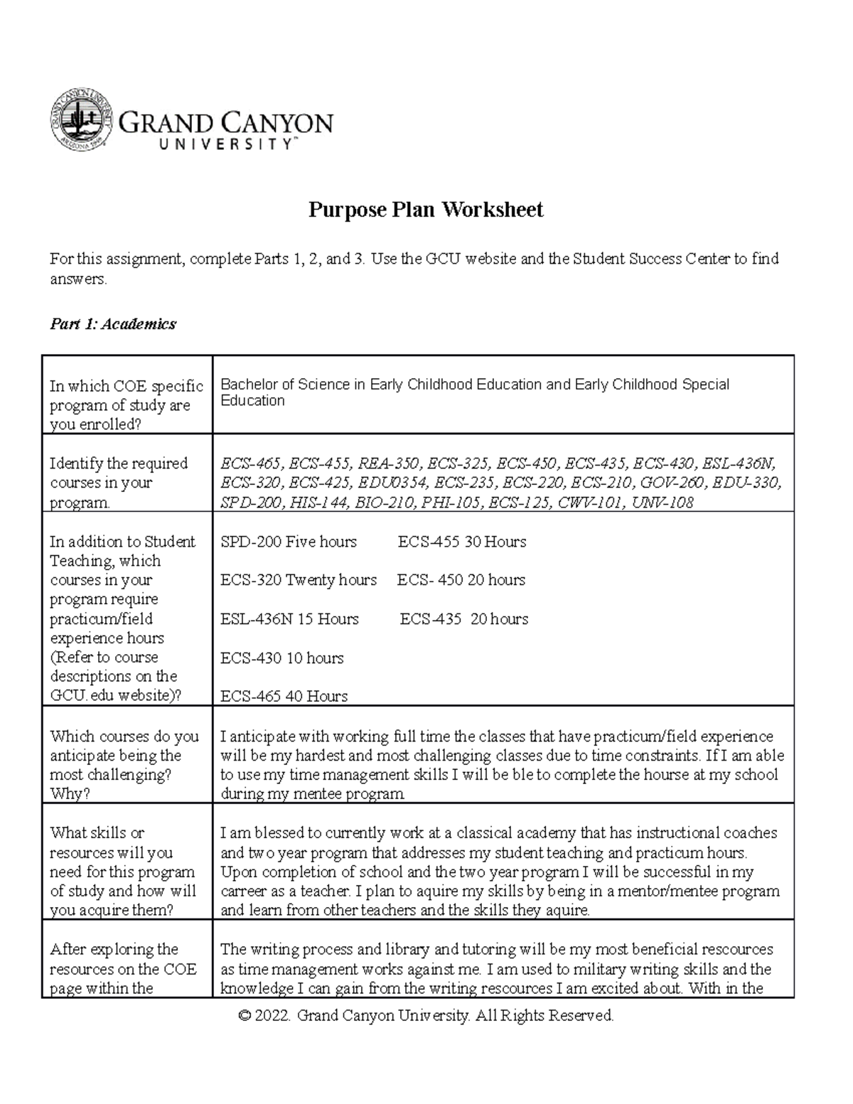 UNV-108 T4 Purpose Plan for Gen Ed: Academic & Spiritual Integration ...