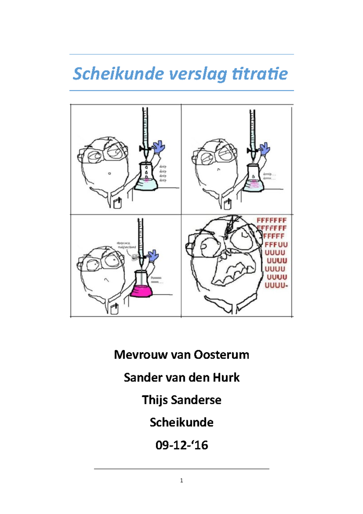 Scheikunde verslag: Titratie en Watergehalte in Kristalsoda (5V ...