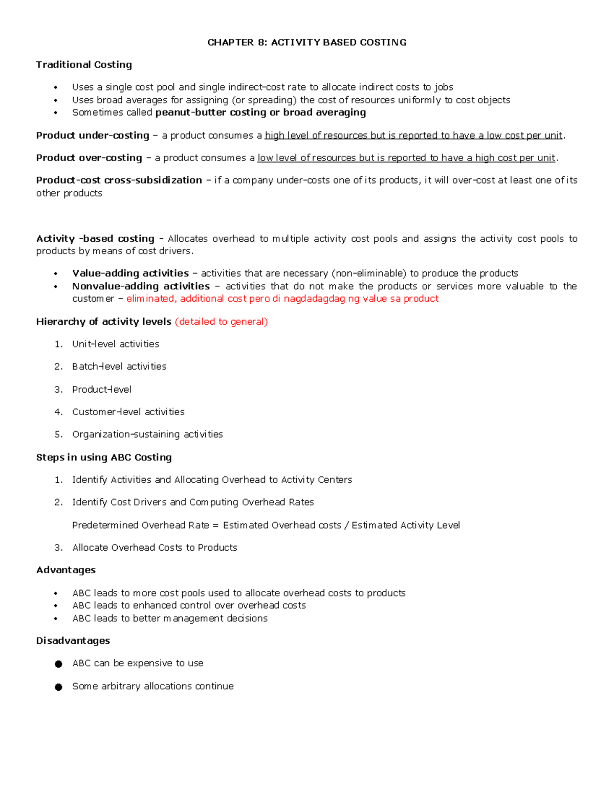 Activity Based Costing Overview - Sample Problem Analysis (ABC 101 ...