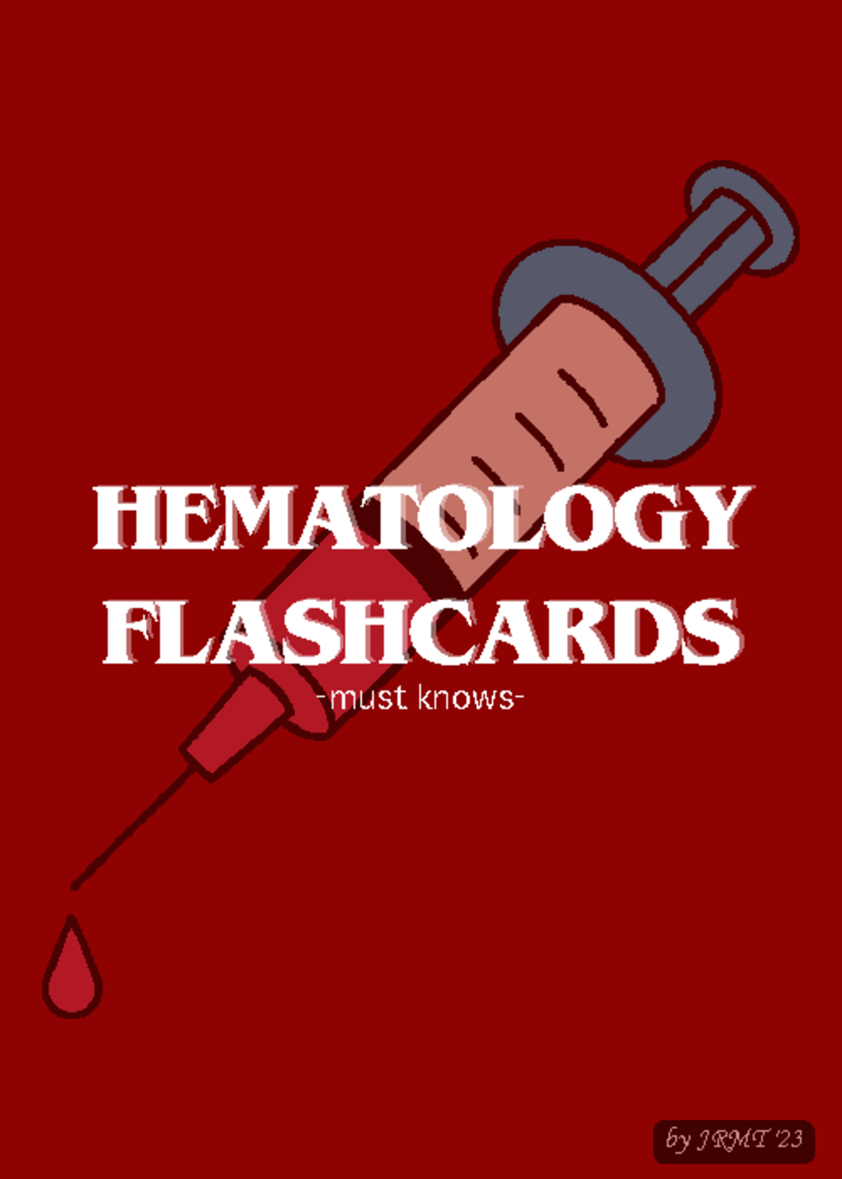 Hema 1 Final Exam Flashcards: Key Concepts in Hematology - Studocu
