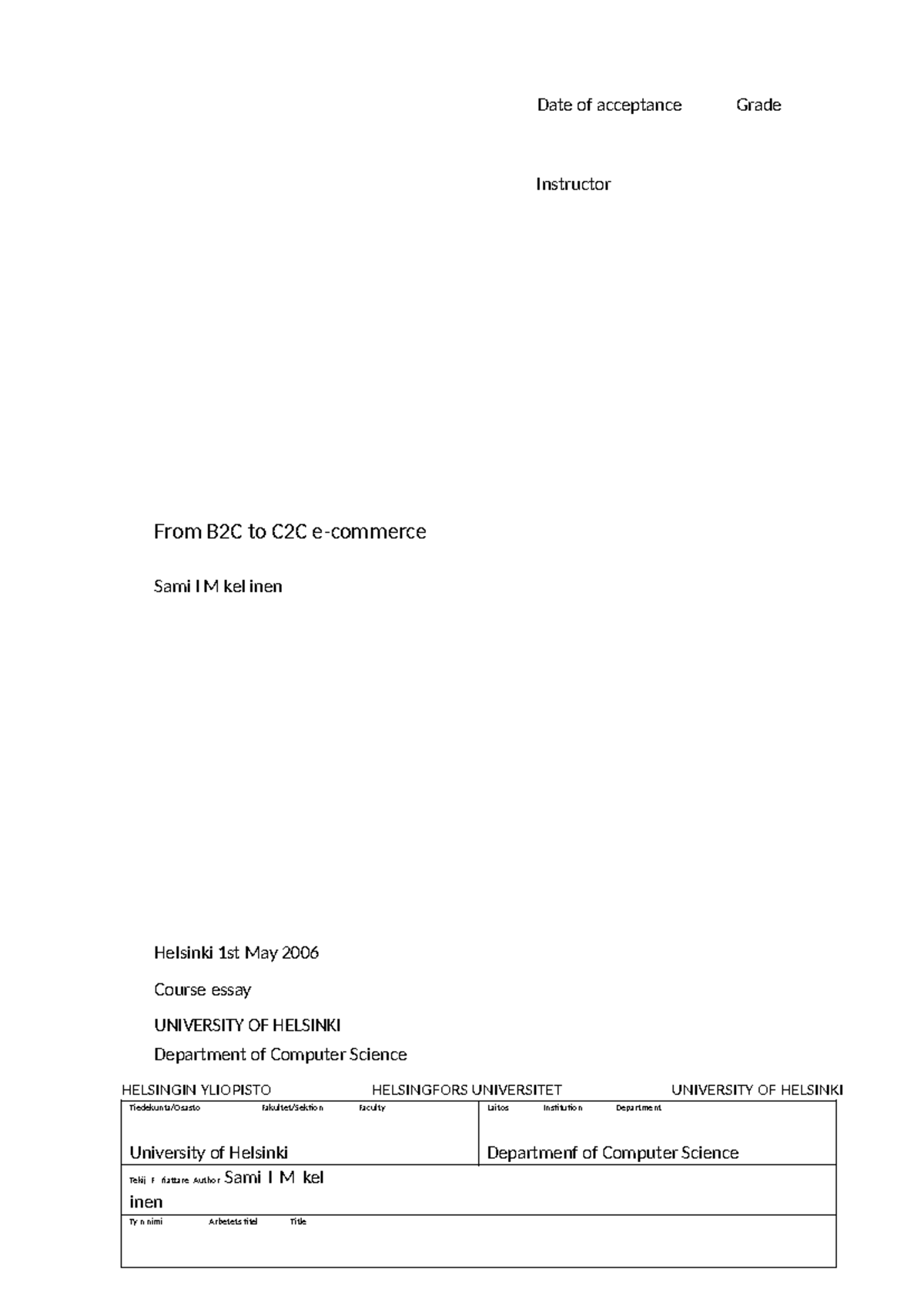 C2c-ecommercepdf - tài liệu tham khảo - Date of acceptance Grade ...