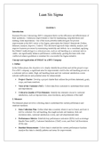 Lean Six Sigma - LSS01 - NMIMS - Studocu