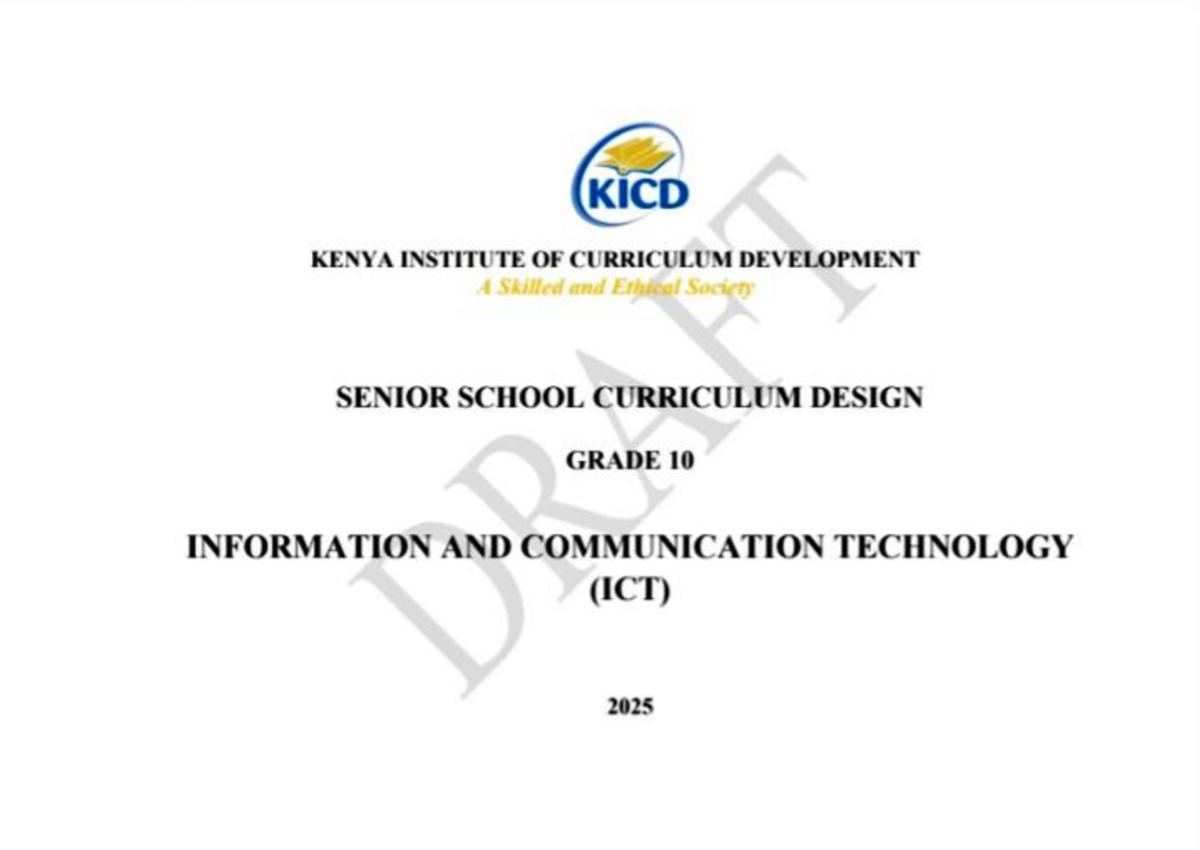 KICD Grade 10 ICT Curriculum Design Overview (2025) - Studocu