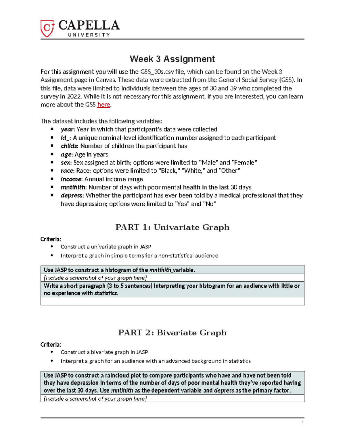 PSYC3700 Week 3 Assignment: GSS Data Analysis and Graphs - Studocu