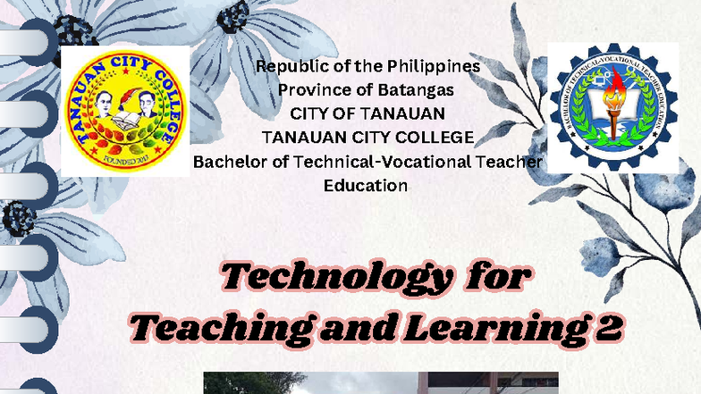 E-Portfolio Sample for BTE 2: Tech for Teaching & Learning - Studocu