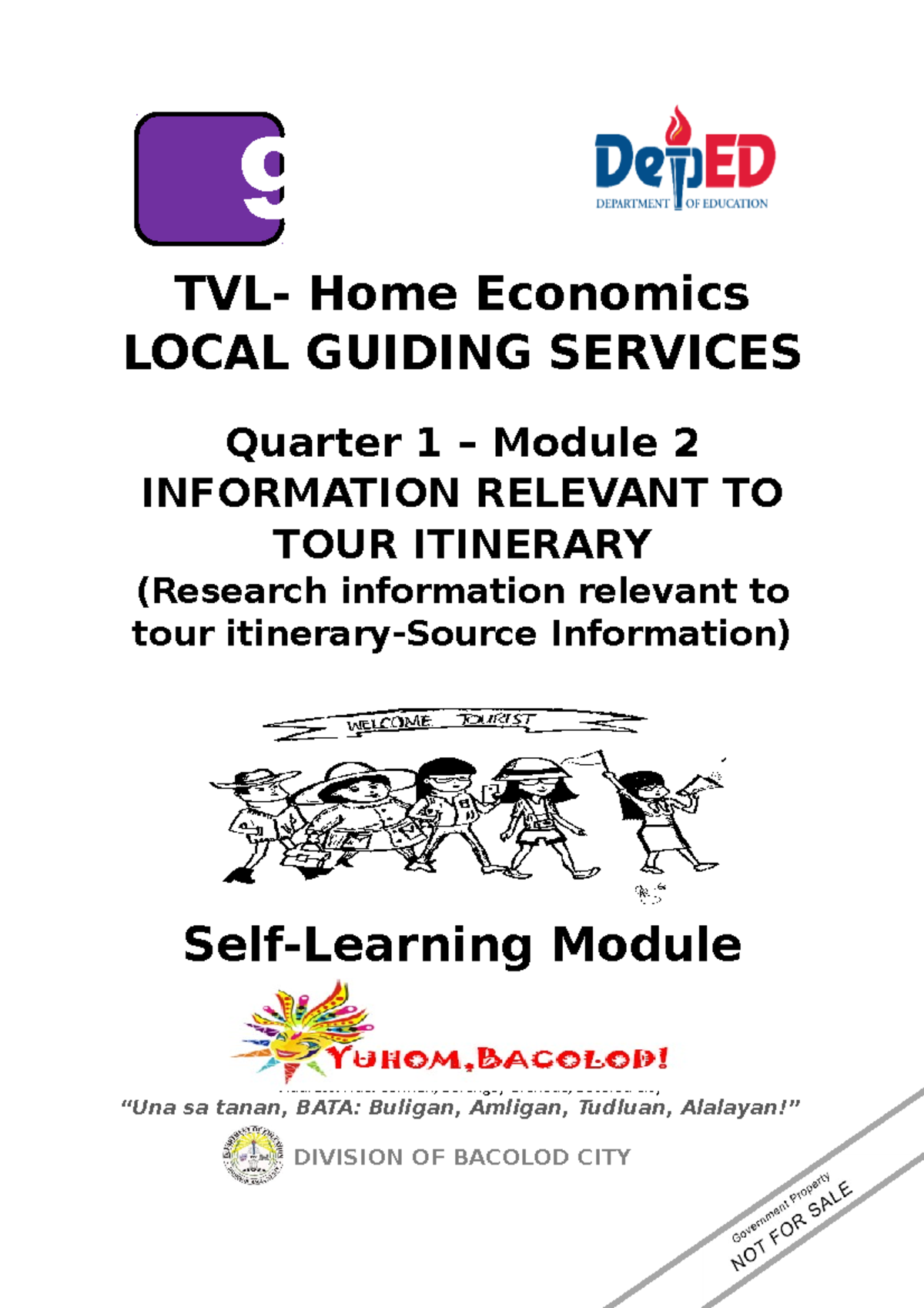 Local guiding Module 9 Week 2 - TVL- Home Economics LOCAL GUIDING ...