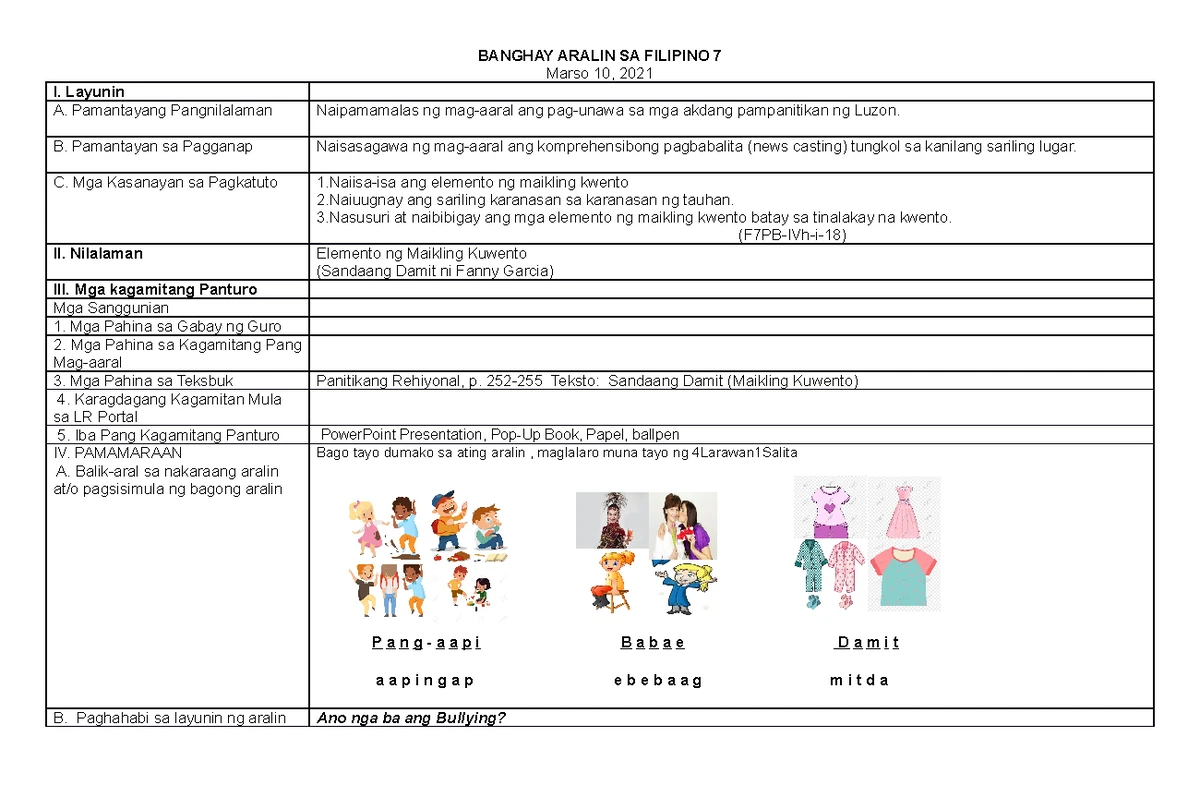 Masusing Banghay-Aralin sa Araling Panlipunan 9: Pag-iimpok at Kita ...