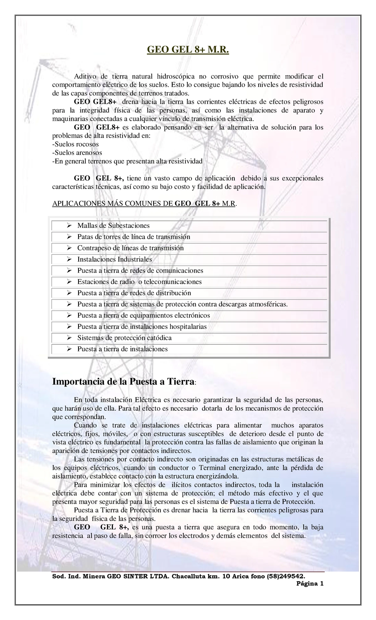 Hoja de Seguridad: GEO GEL 8+ - Información y Precauciones - Studocu