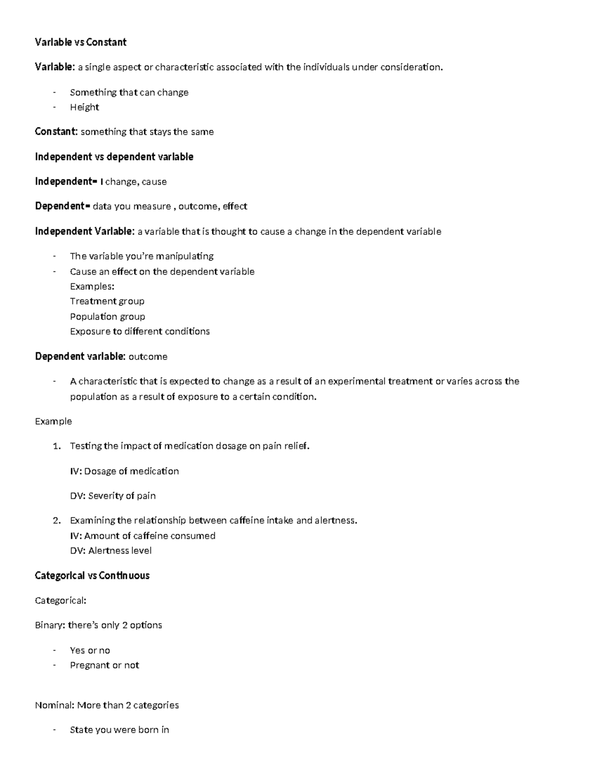 Understanding Variables and Data Analysis in Research Methods (STAT 101 ...
