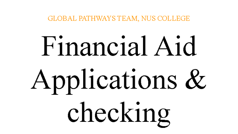 [Guide] Financial Aid Applications & Student Bill Overview - NUS ...