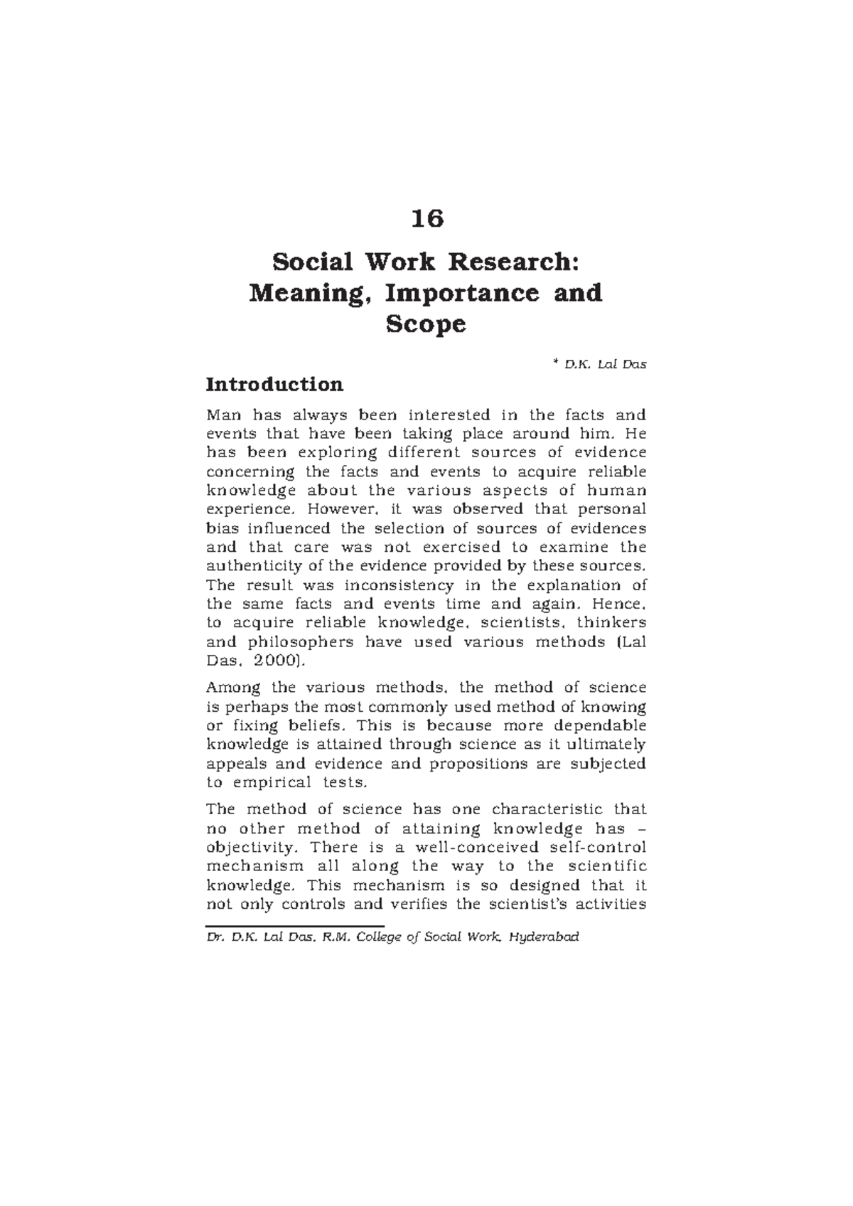 SW301: Social Work Research - Meaning, Importance & Scope - Studocu