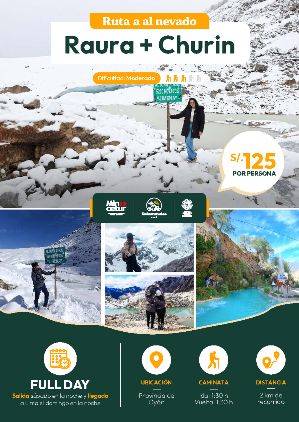 Ruta al Nevado Raura y Churín - Tour Full Day 125 POR PERSONA - Studocu