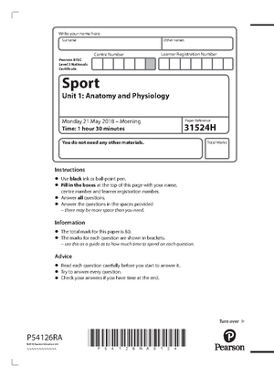 BTEC PE revision notes - BTEC REVISION NOTES TOP TIPS EXPLAIN – GIVE A ...
