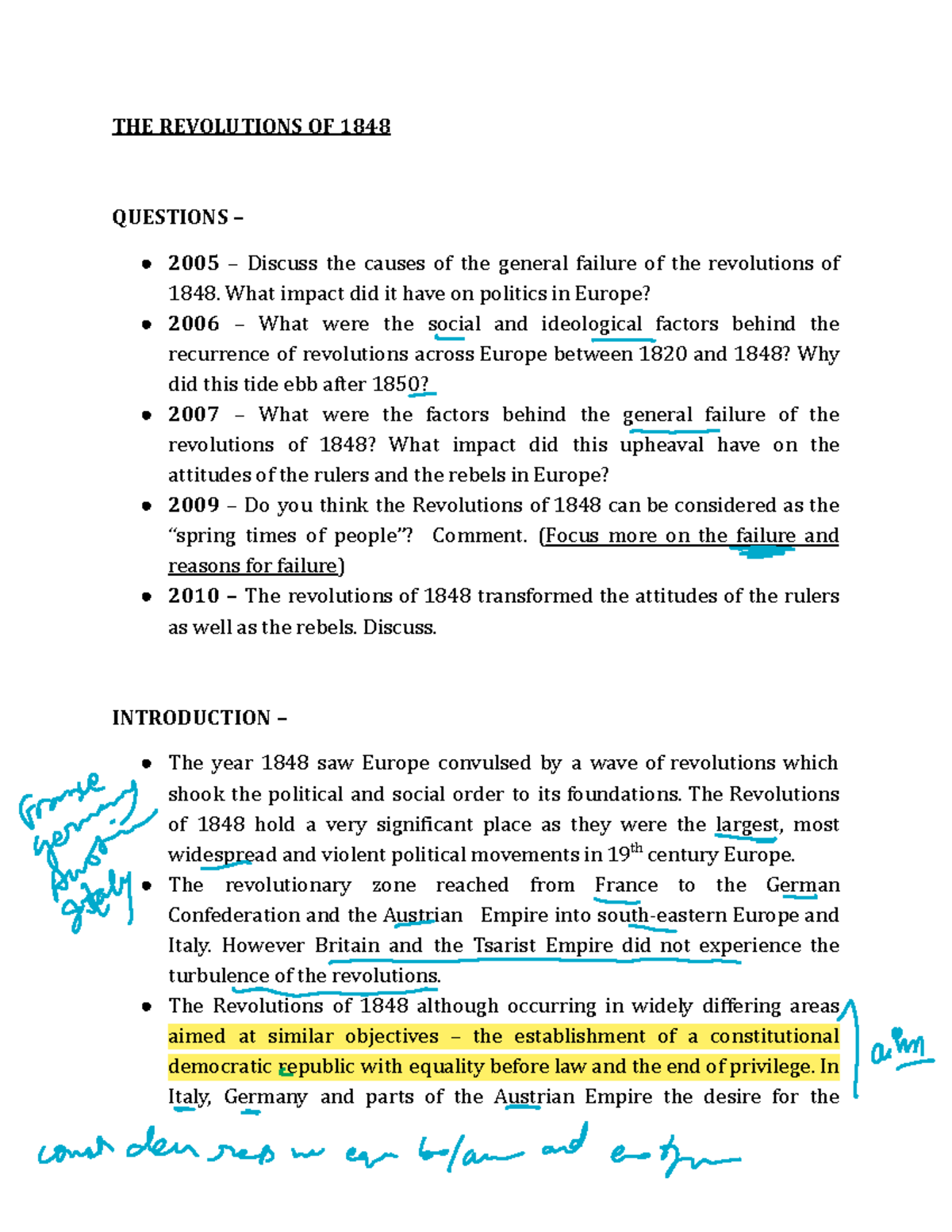 Revolutions of 1848: Causes, Failures, and Political Impact Outlined ...