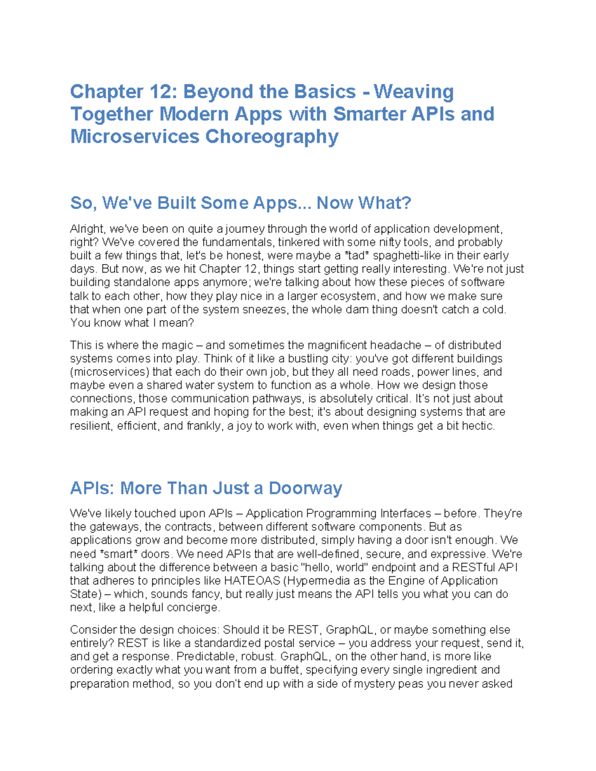 Chapter 12: Modern App Development with APIs & Microservices - Studocu