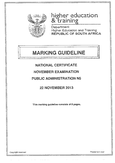 public administration n5 - Grade: 12 - Further Education and Training ...