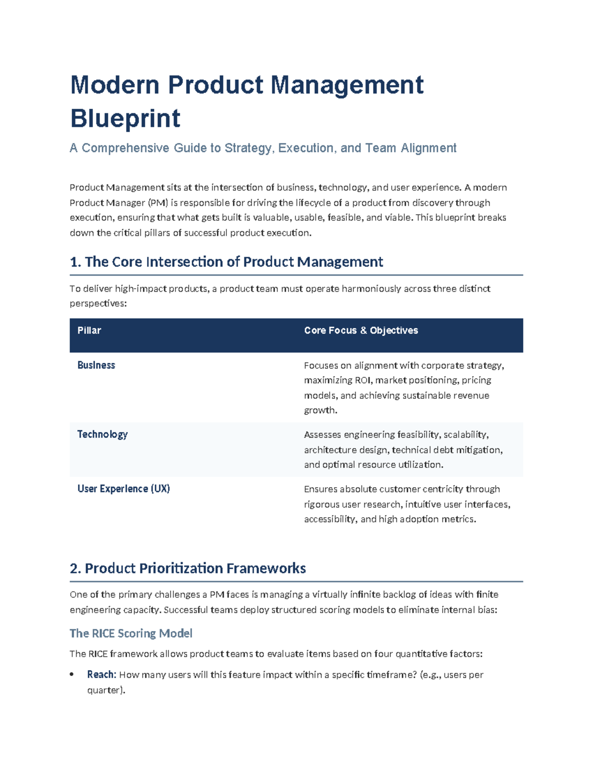 Product Management Strategic Blueprint: A Modern Guide to Success - Studocu