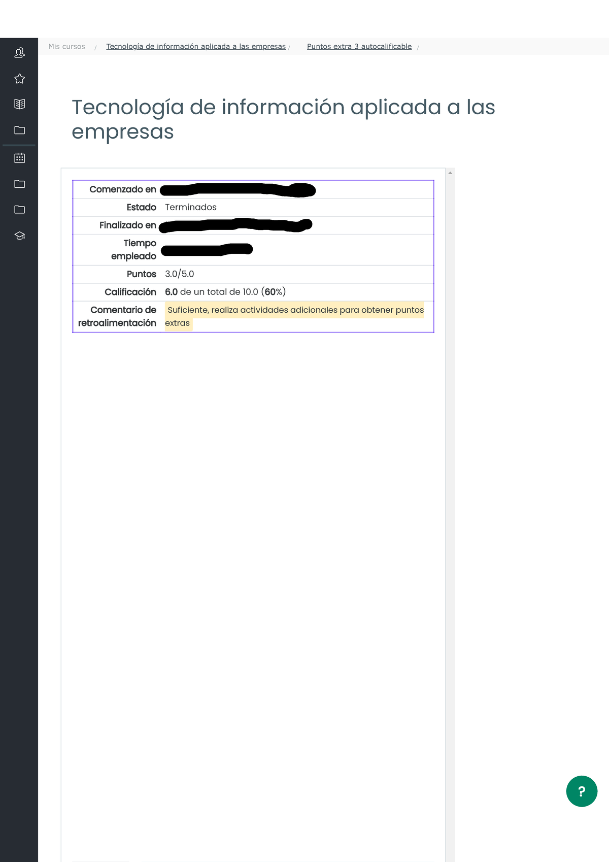 Puntos extra 3 autocalificable COM - Tecnología de información aplicada ...
