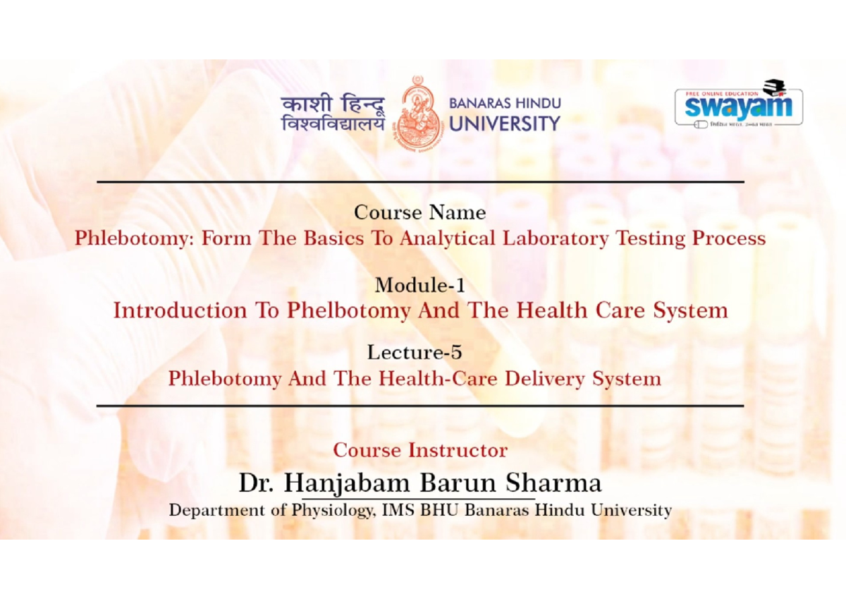 Phlebotomy Basics: Understanding Lab Testing & Delivery Systems (W1 ...